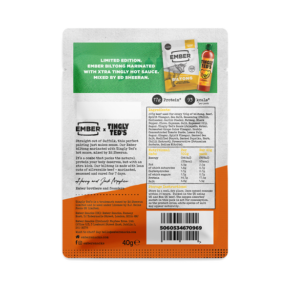 8 x 40g Tingly Ted's - Ember Snacks